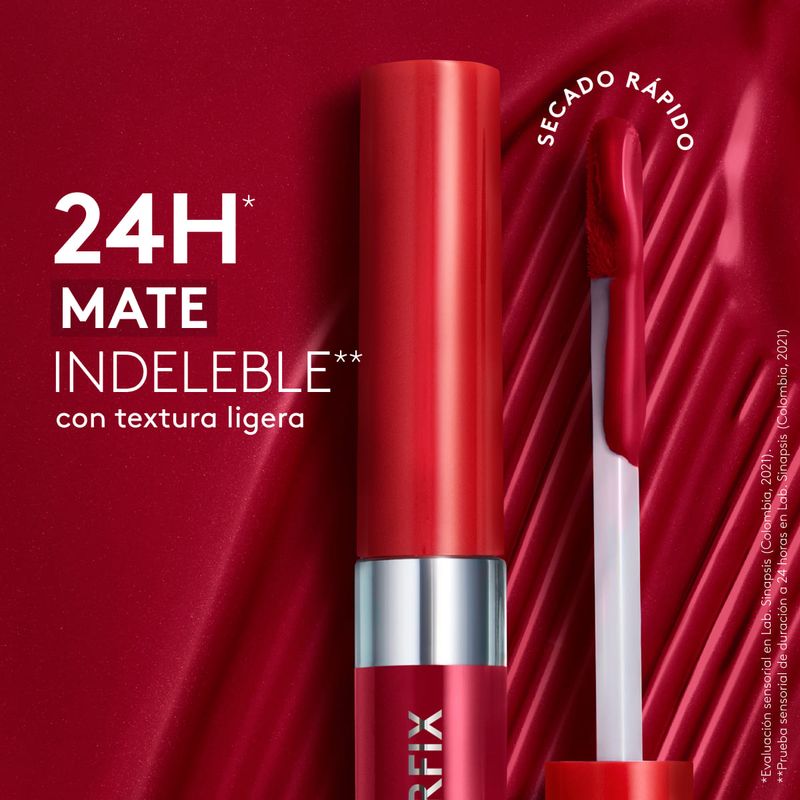 Set de 3 labiales mate COLORFIX Liquid Tattoo en tonos rojos. Acabado ...